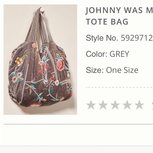 Johnny Was | Bags | Johnny Was Mariah Velvet Tote | Poshmark